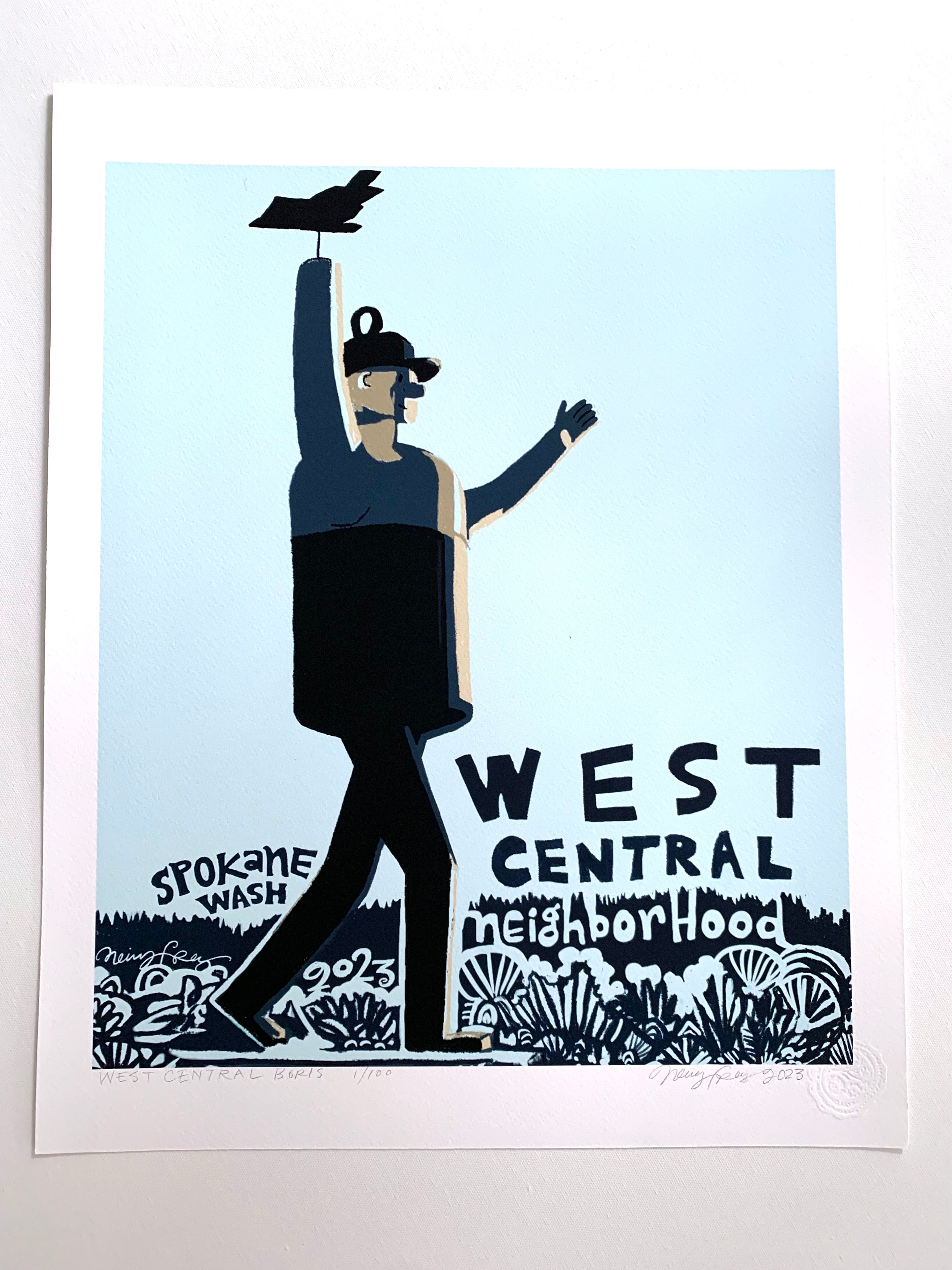 West Central Neighborhood 'Boris' Limited Edition Giclee On Paper 16 x ...